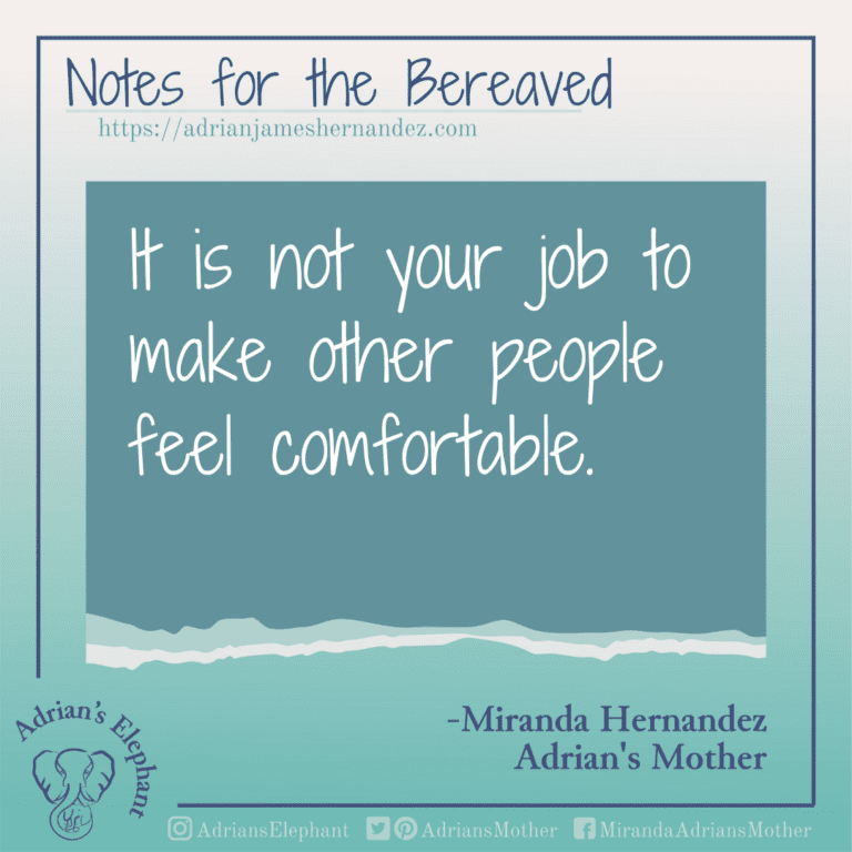 It's not your job to make other people feel comfortable