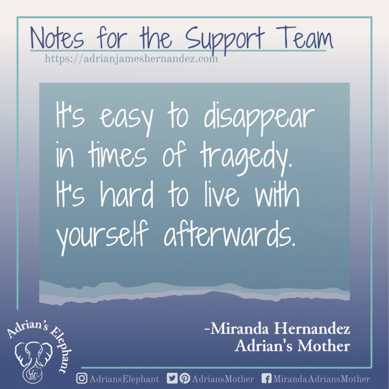 Notes for the Support Team - It's both easy and hard to disappear