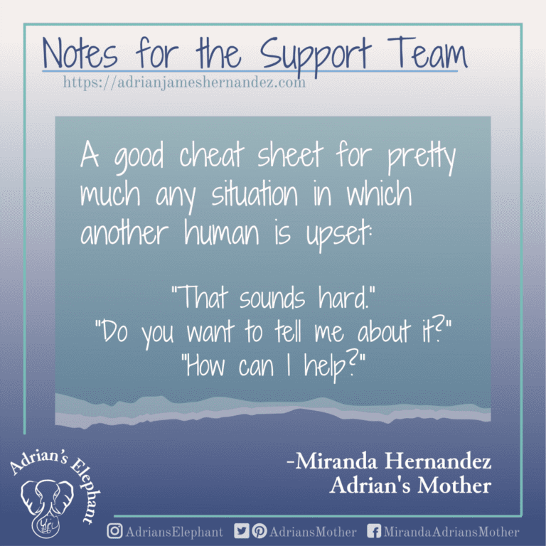 Notes for the Support Team: Cheat Sheet when another Human Upset