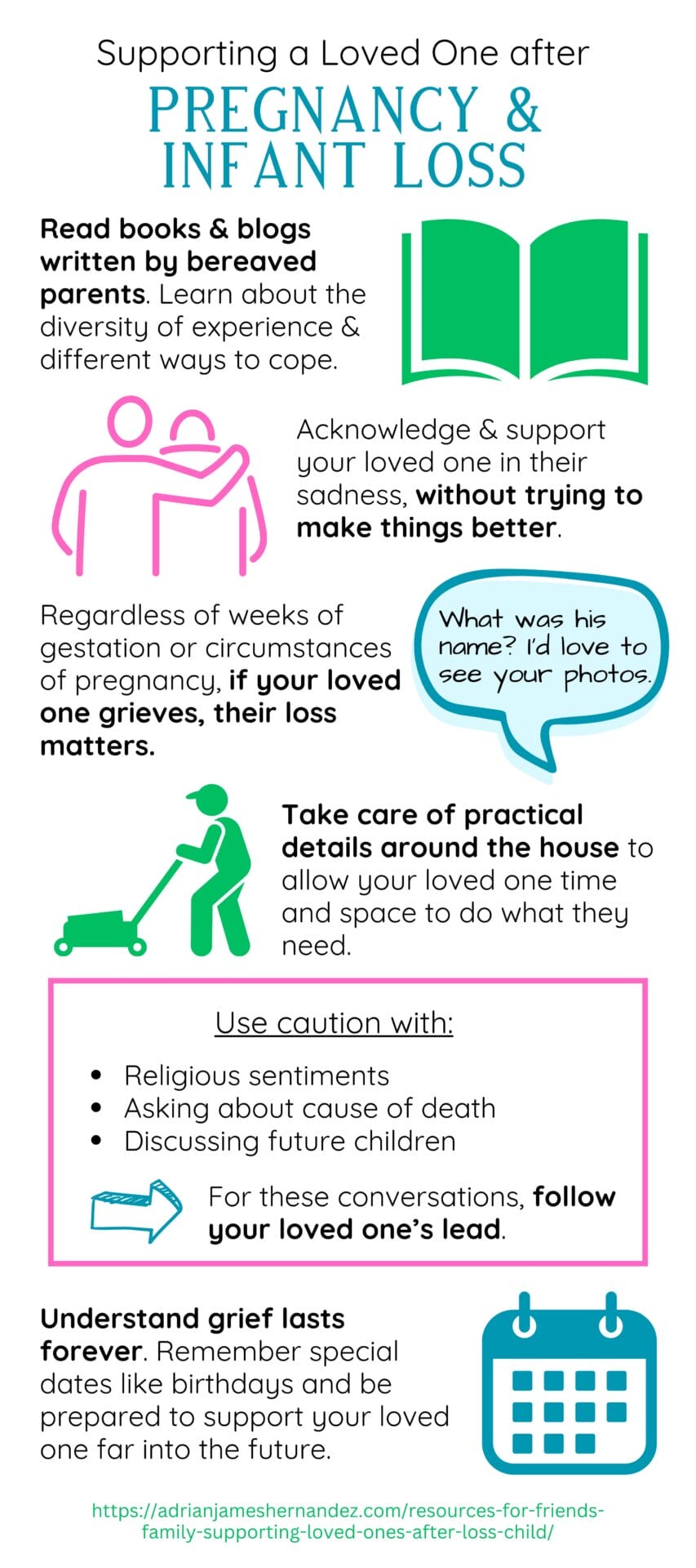 Info card: Supporting a Loved One after Pregnancy/Infant Loss