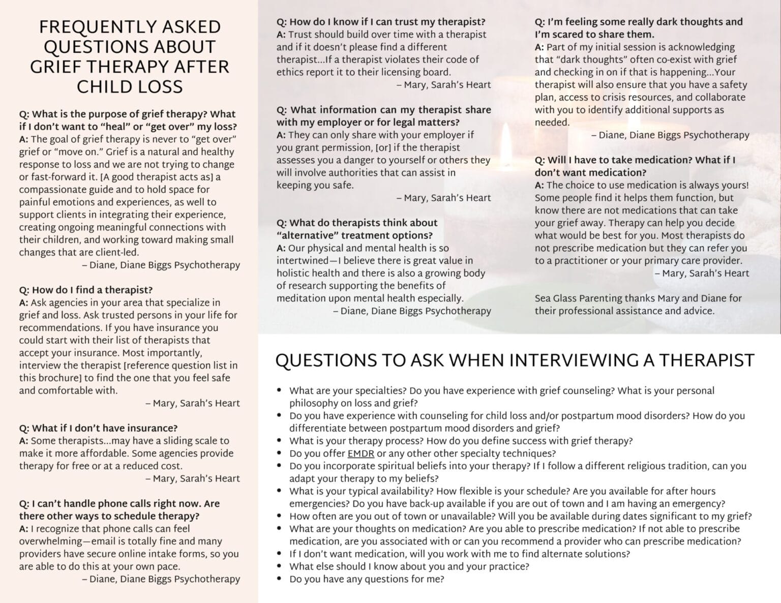 Deciding about Grief Therapy after Child Loss